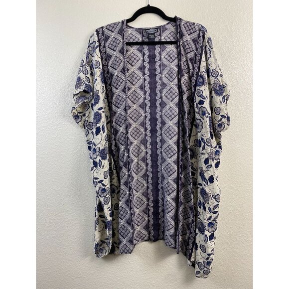Angie | Sweaters | Angie Kimono Cardigan Womens Large Floral Boho ...